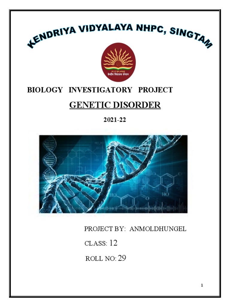 Biology Investigatory Project | PDF | Genetic Disorder | Dominance ...