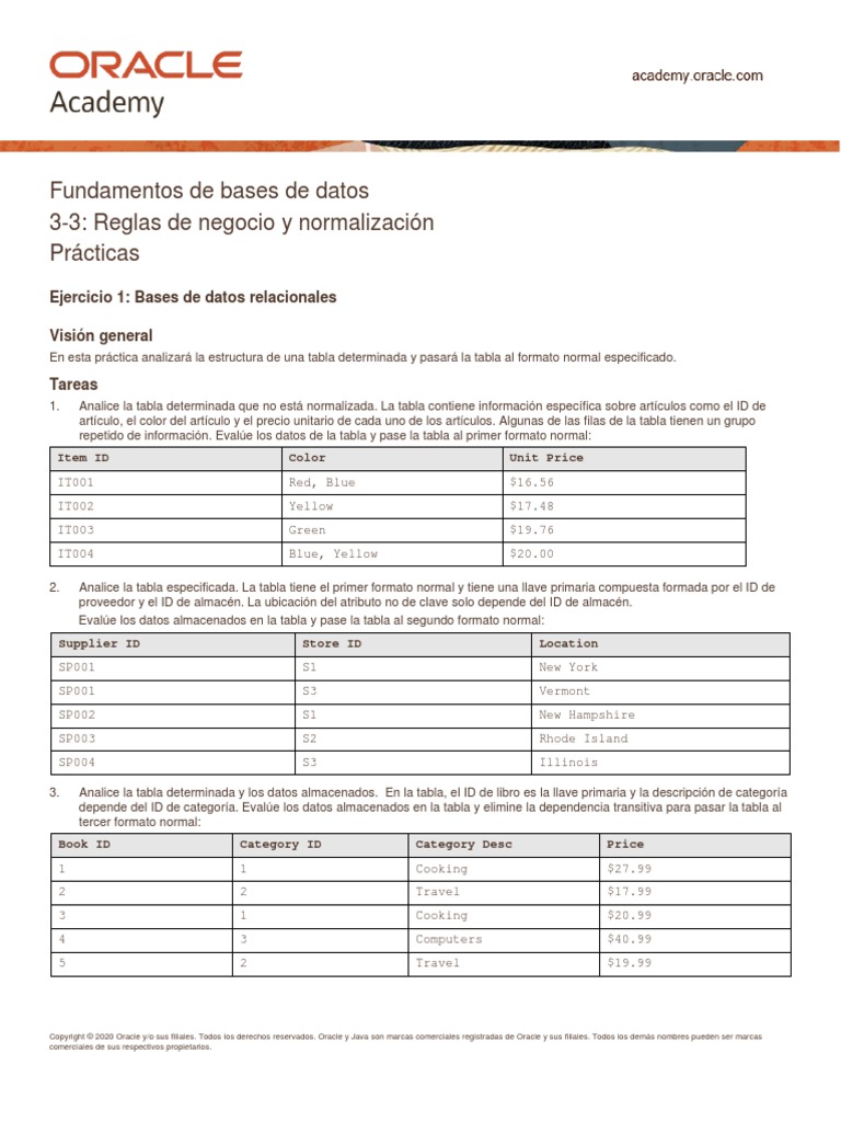 DFo 3 3 | PDF | Bases de datos | Oracle Corporation