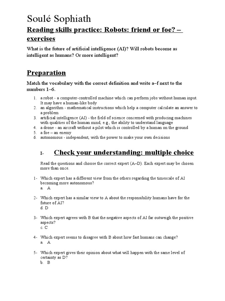 Reading Skills Practice - Advenced (Corrected) | PDF | Artificial ...