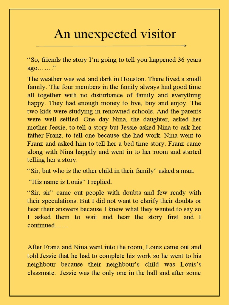 An Unexpected Visitor Pdf Mystery Thriller Crime Fiction