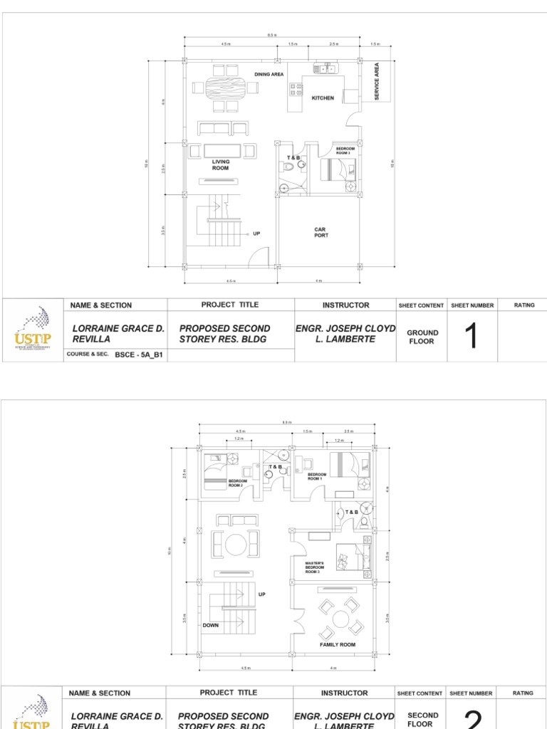 Proposed 2 Storey BLDG Floor Plan Model | PDF
