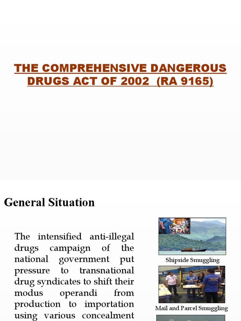 The Comprehensive Dangerous DRUGS ACT OF 2002 (RA 9165) | PDF | Psychoactive Drugs | Drugs