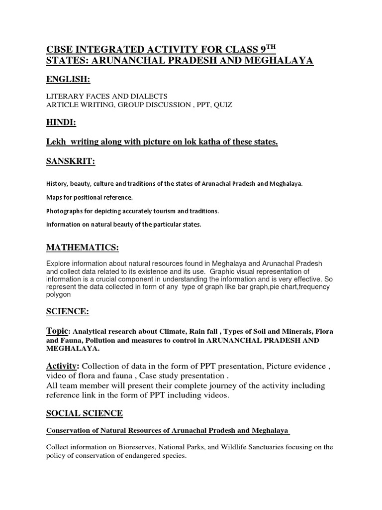 Cbse Art Integration Project | PDF