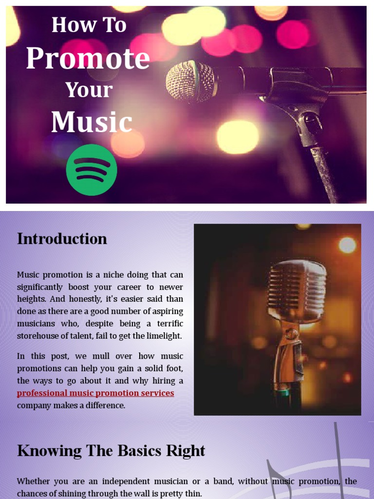 How To Promote Your Music | PDF | Mass Media | Communication