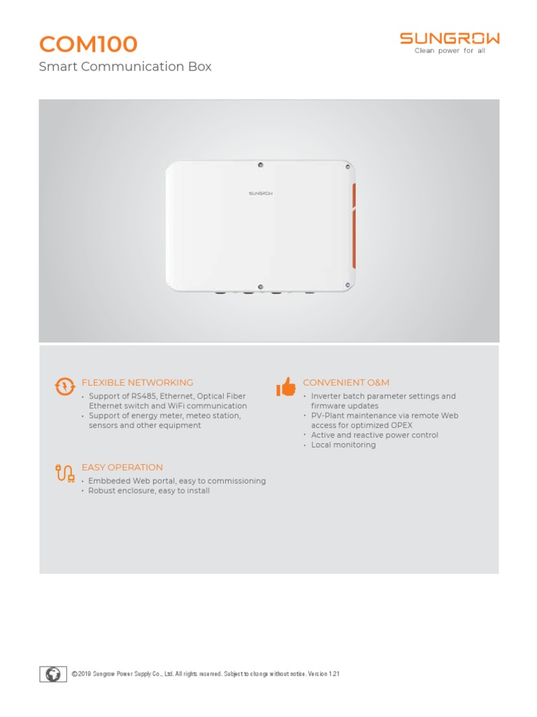 Smart Communication Box - (COM100) | PDF | Wi Fi | Power Supply
