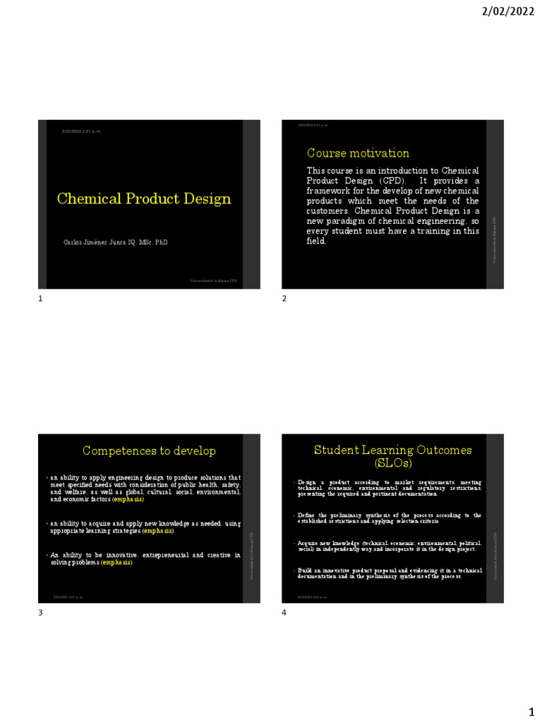 Chemical Product Design: Course Motivation | Download Free PDF | Design ...