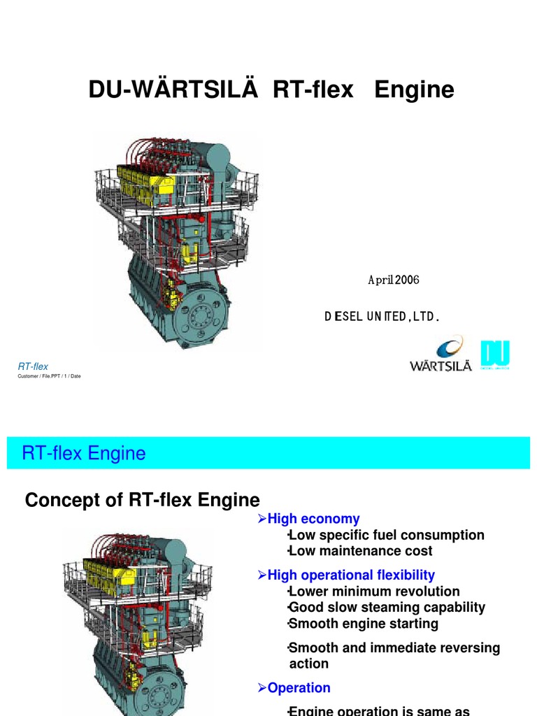 RT-flex Engine Overview and Benefits | PDF | Fuel Injection | Exhaust Gas