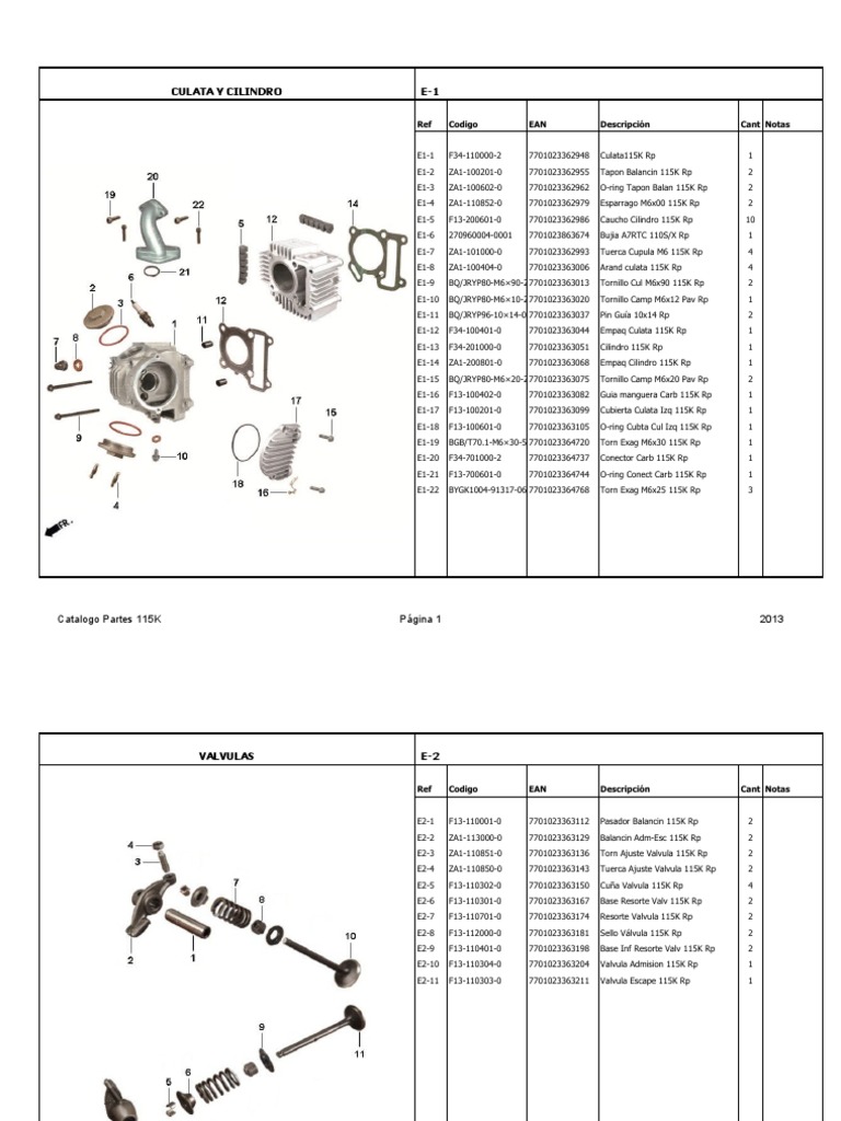 Catalogo de Partes Ak 115K | PDF