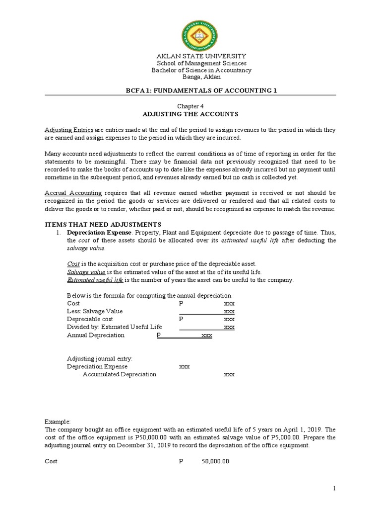 ACCOUNTING Chap.4. Adjusting The Accounts | PDF | Debits And Credits ...