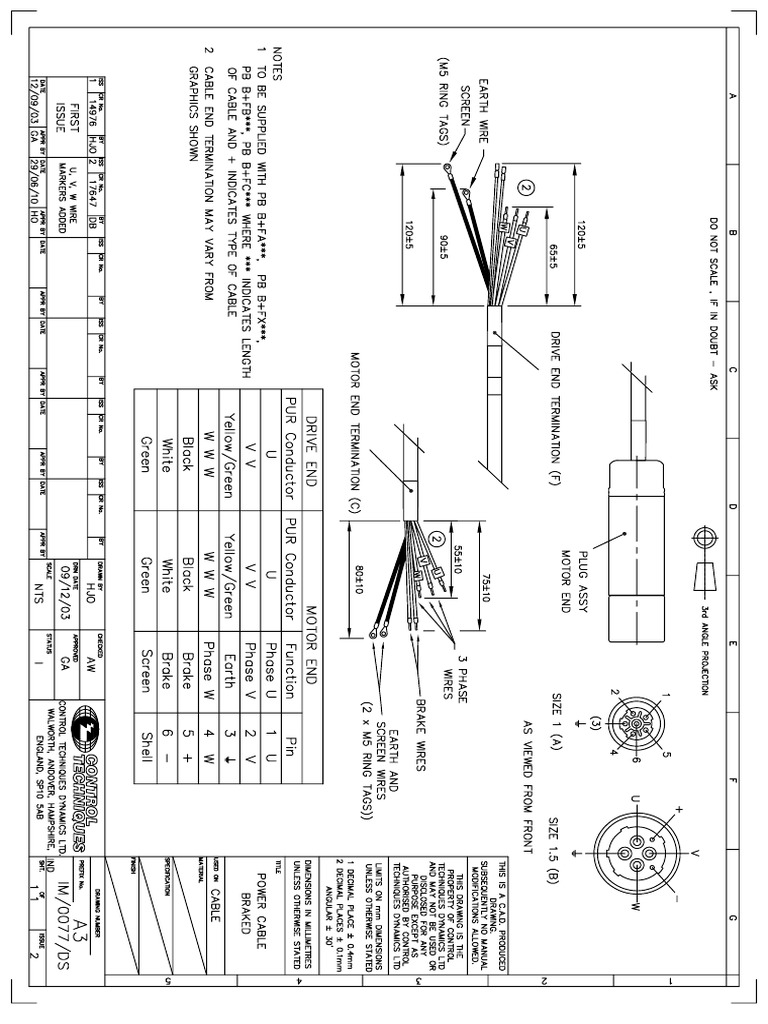 PBB FA Cable Drawing | PDF