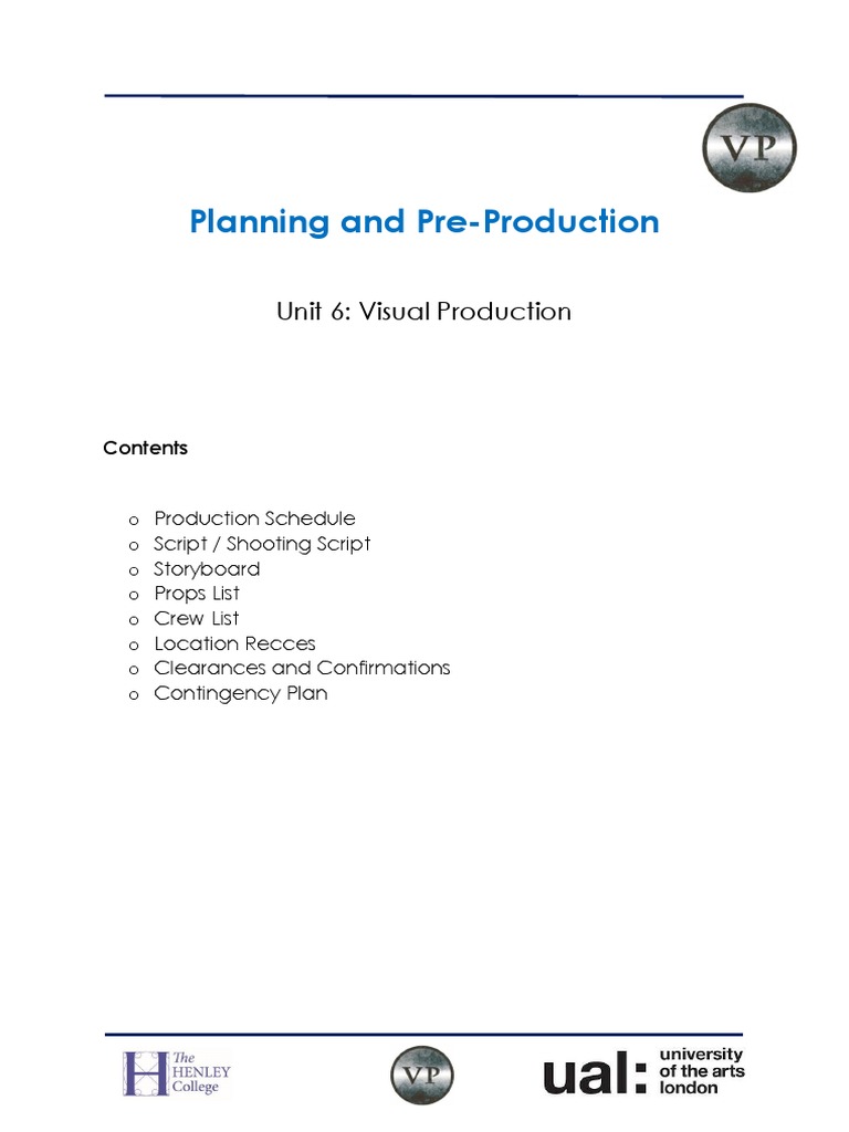 Music Video Production Planning Guide | PDF
