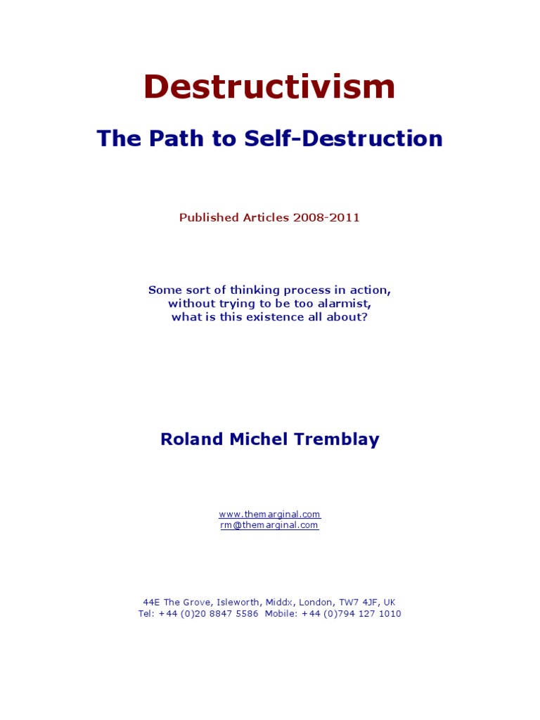 Destructivism: The Path To Self-Destruction | PDF | Cooperative | Elections
