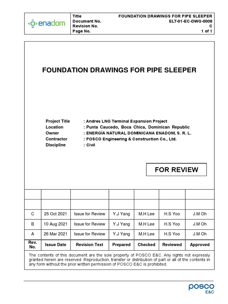 ELT-01-EC-DWG-0008 - Foundation Drawing For Pipe Sleeper - RC | PDF