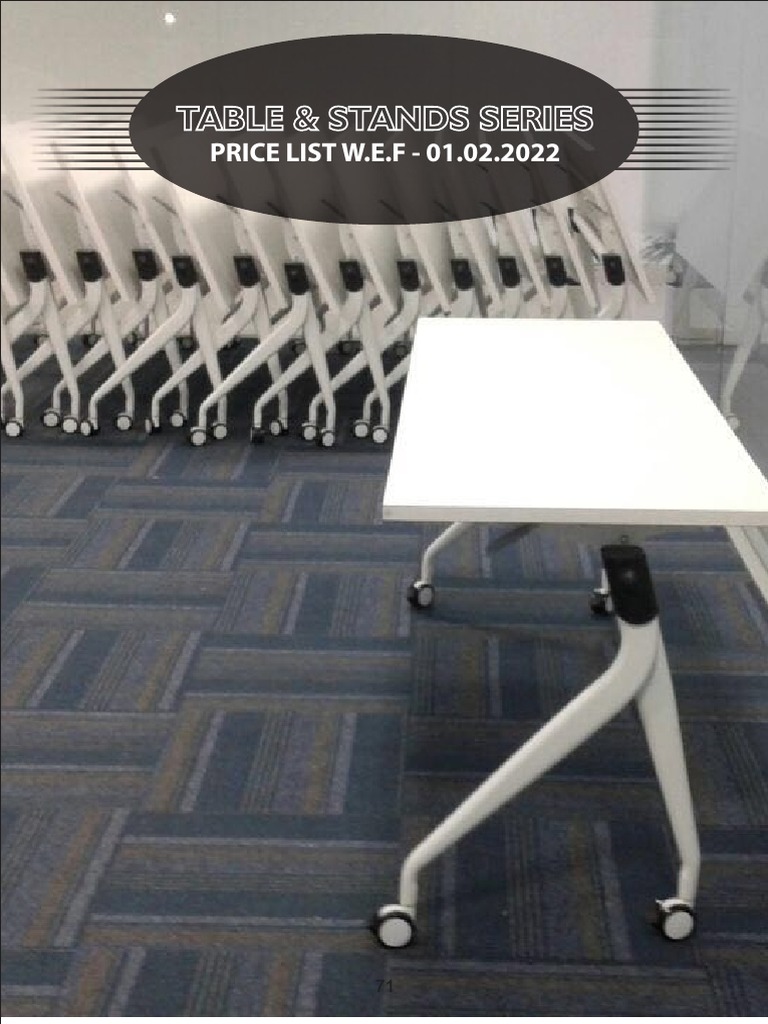 Table & Stands Series: PRICE LIST W.E.F - 01.02.2022 | PDF ...