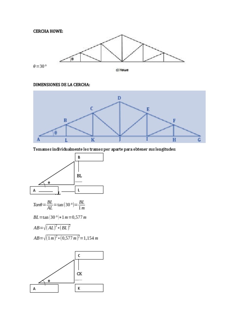 Cercha Howe 3 | PDF | Ingeniería estructural | Ingeniería de Edificación