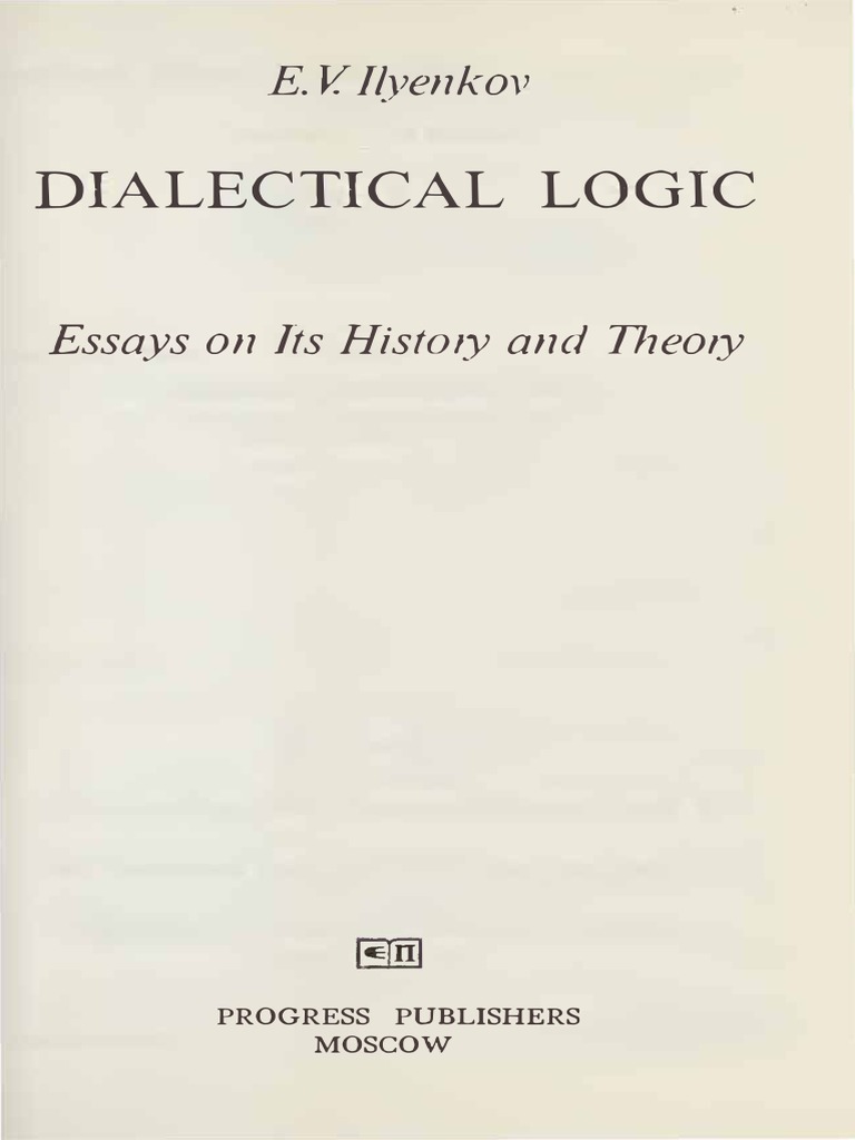 Dialectical Logic by E. v. Ilyenkov | PDF | Thought | René Descartes