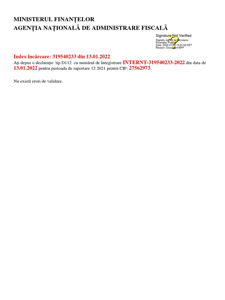 Recipisa D112 - 12 - 2021 | PDF