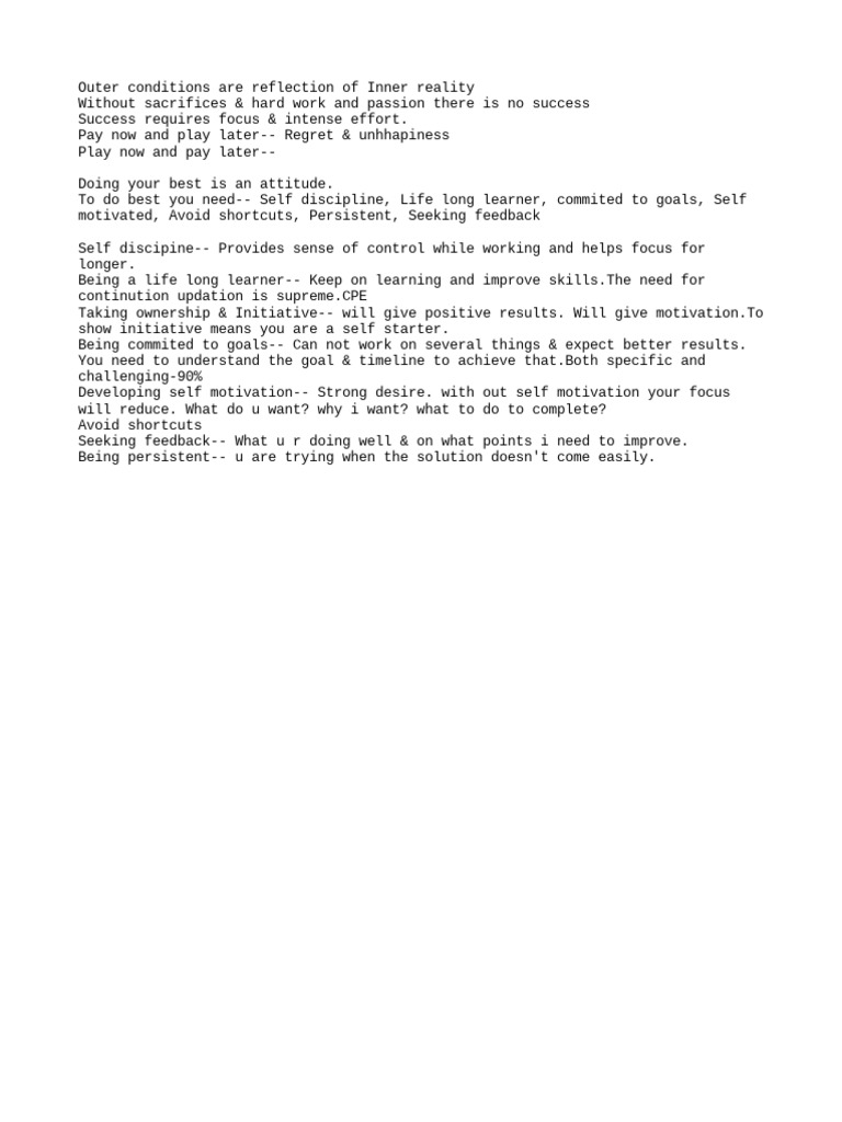 Doing Ur Best | PDF | Self-Improvement