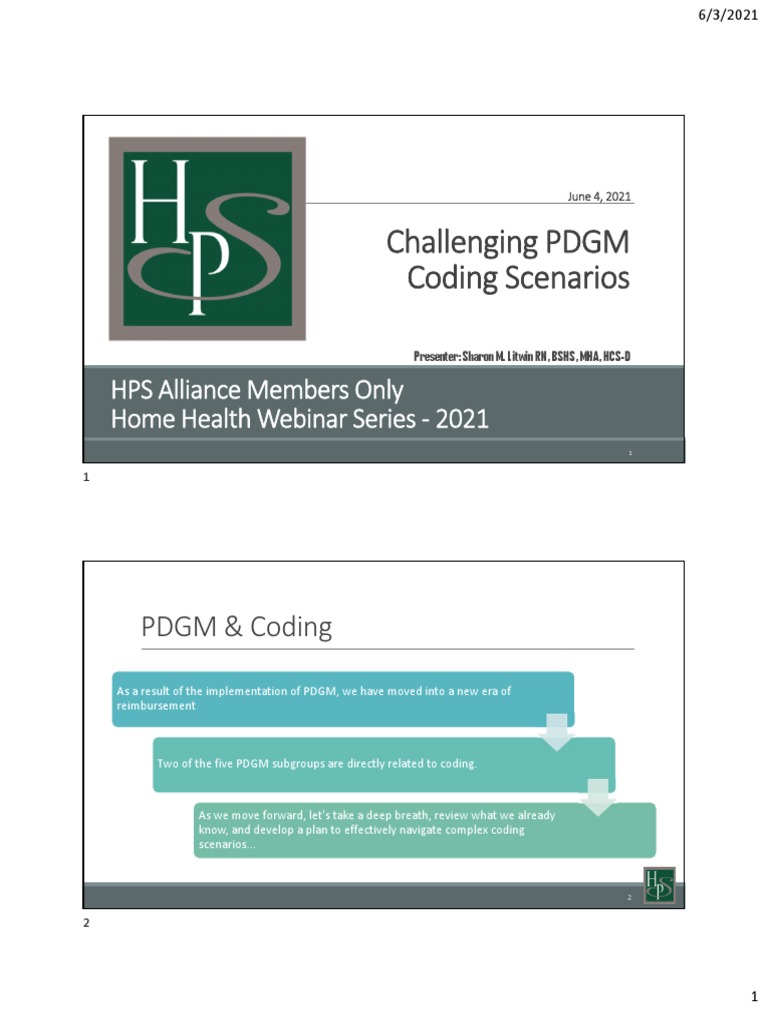 Challenging PDGM Coding Scenarios | PDF | Comorbidity | Artery