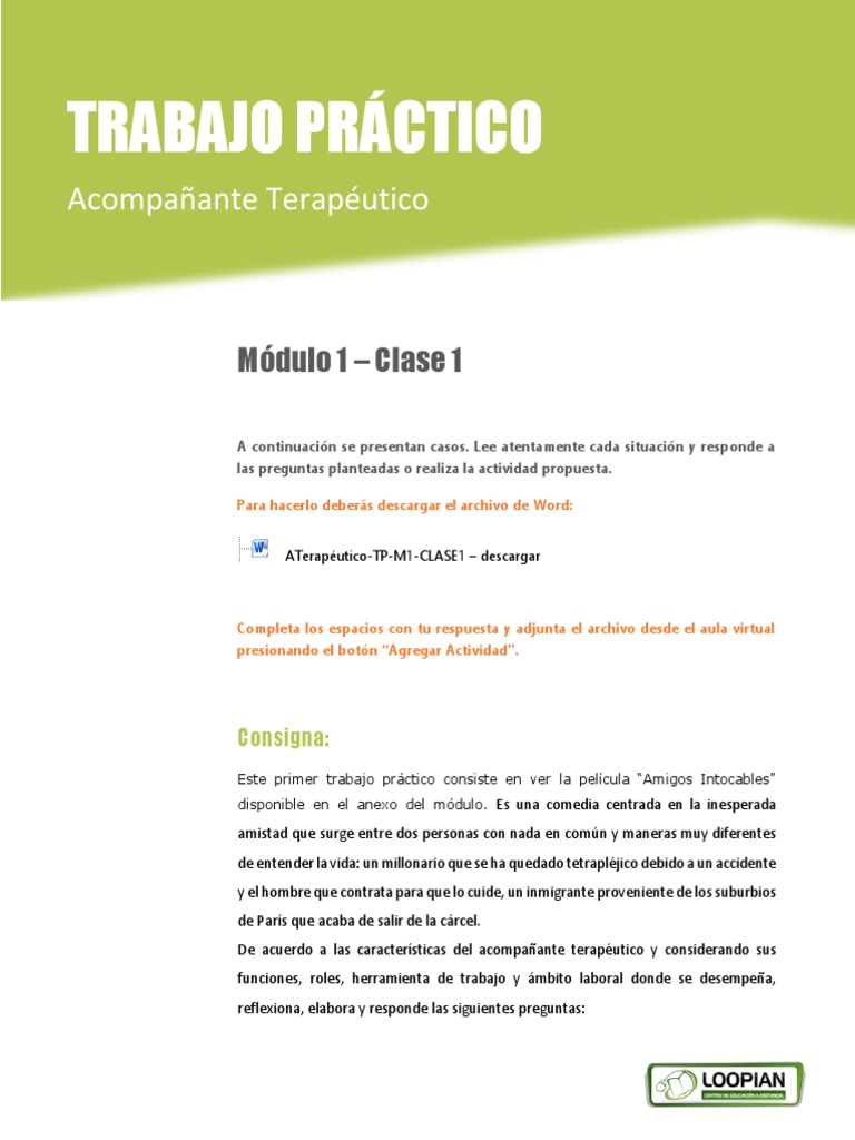 AcTer TP M1 CLASE1 Enunciado | PDF | Cognición