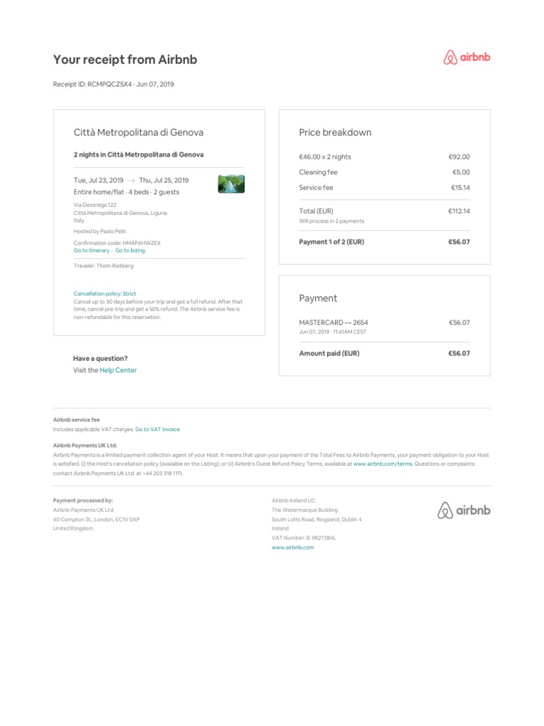your-payment-receipt-4 | PDF | Airbnb | Receipt