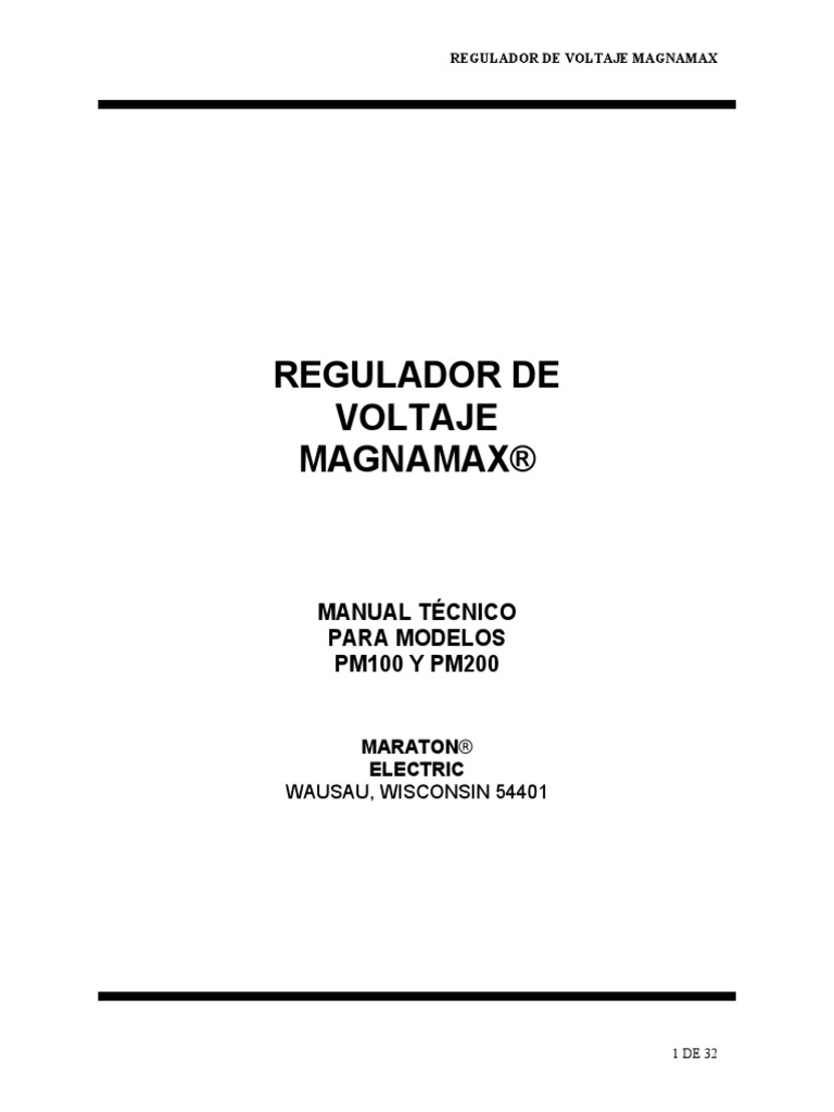 Regulador de Voltaje MagnaMax | PDF | Generador eléctrico | Transformador