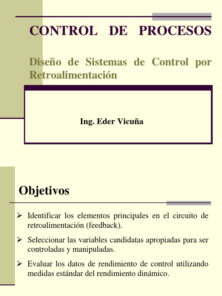 Vii. Diseño de Sistemas de Control Por Retroalimentación | PDF ...