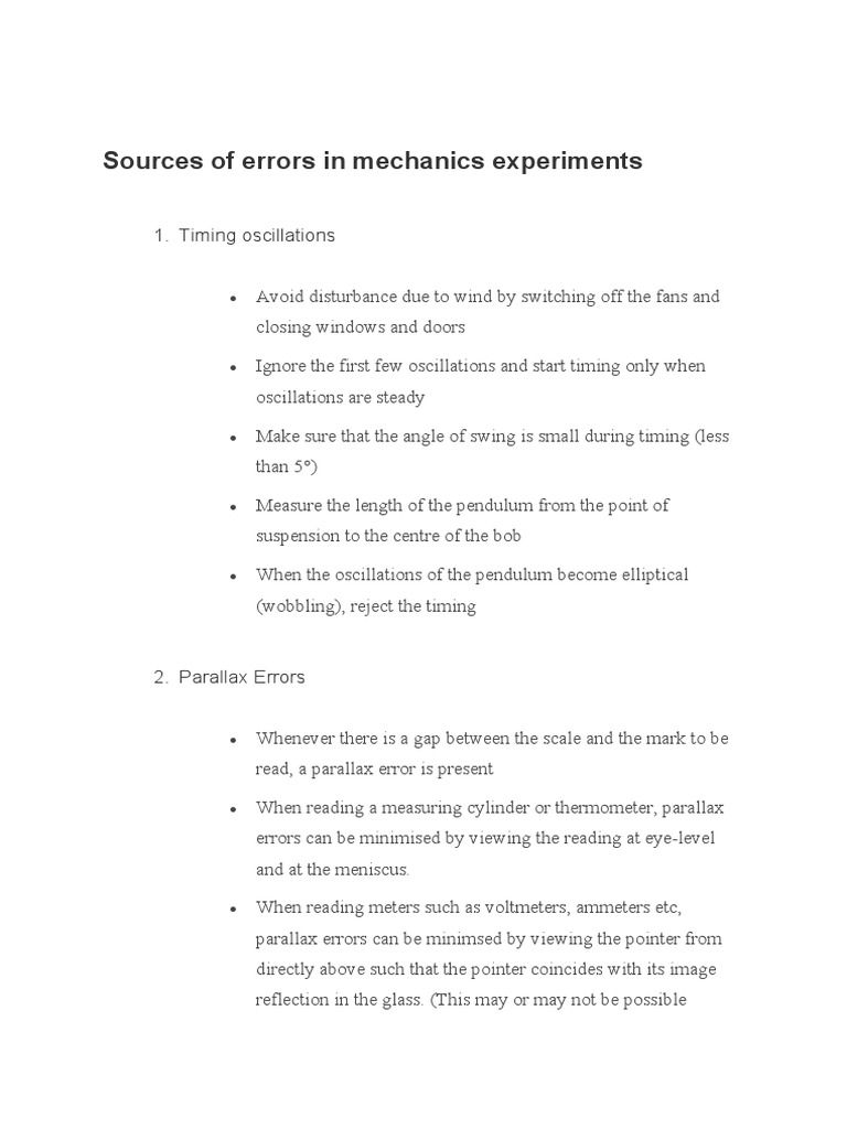 Reducing Errors in Physics Experiments | PDF | Heat Transfer ...