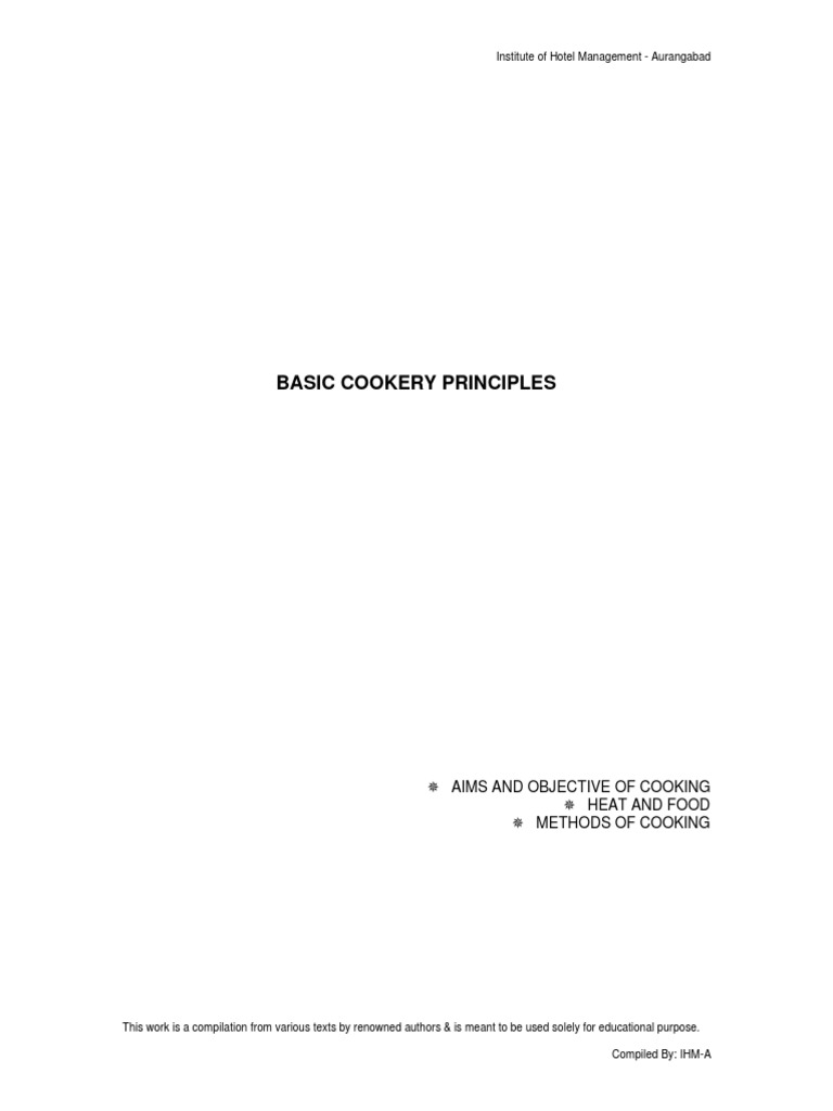 Basic Cooking Principles | Download Free PDF | Grilling | Cooking