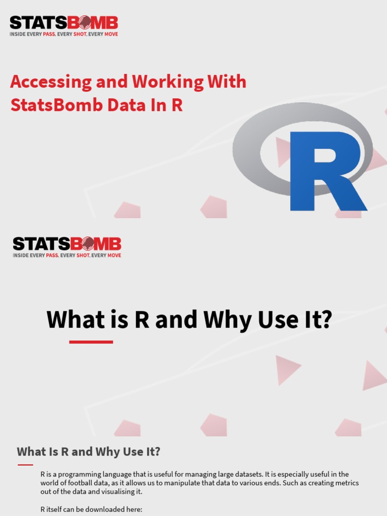 Accessing And Working With Statsbomb Data In R Pdf Computing Software Development 