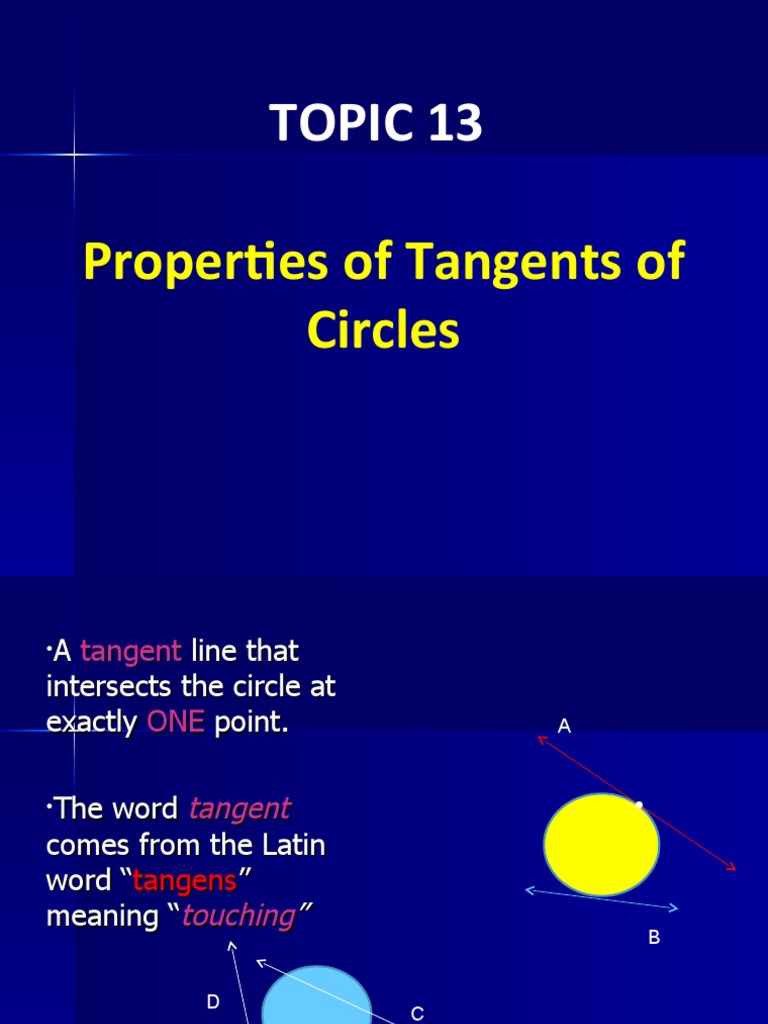 Circle Tangent Properties Guide | PDF | Circle | Trigonometric Functions