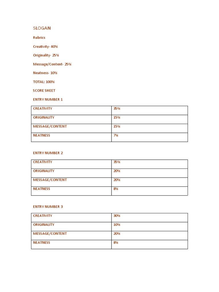 Score Sheets Logan | PDF