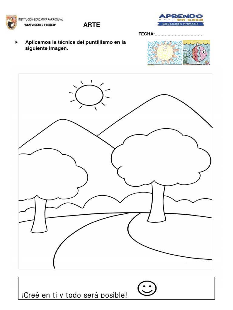 FICHA DE ARTE Puntillismo | PDF | Juegos y actividades | Hogar, jardinería y bricolaje