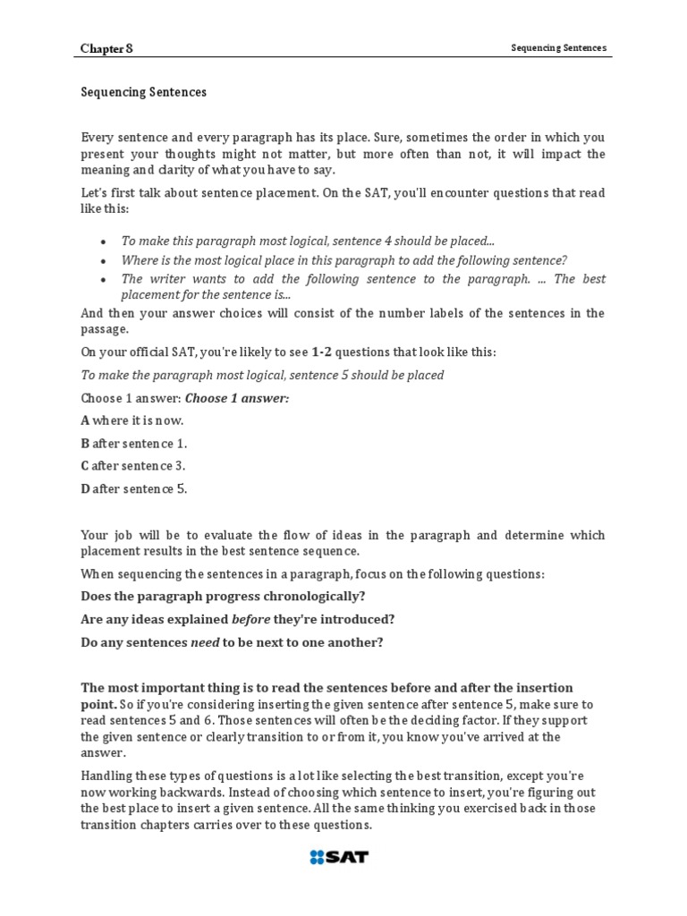 Sequencing Sentences | PDF | Particle Physics