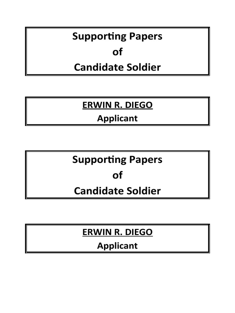 Supporting Papers | PDF