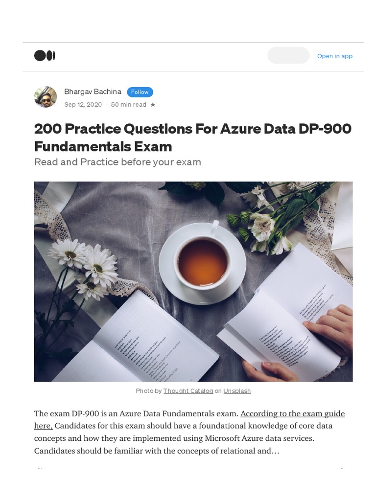 200 Practice Questions For Azure Data DP-900 Fundamentals Exam | PDF ...