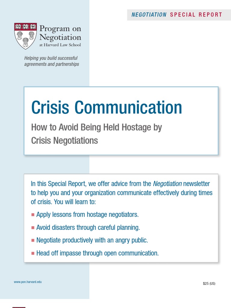 Crisis Communication: How To Avoid Being Held Hostage by Crisis ...