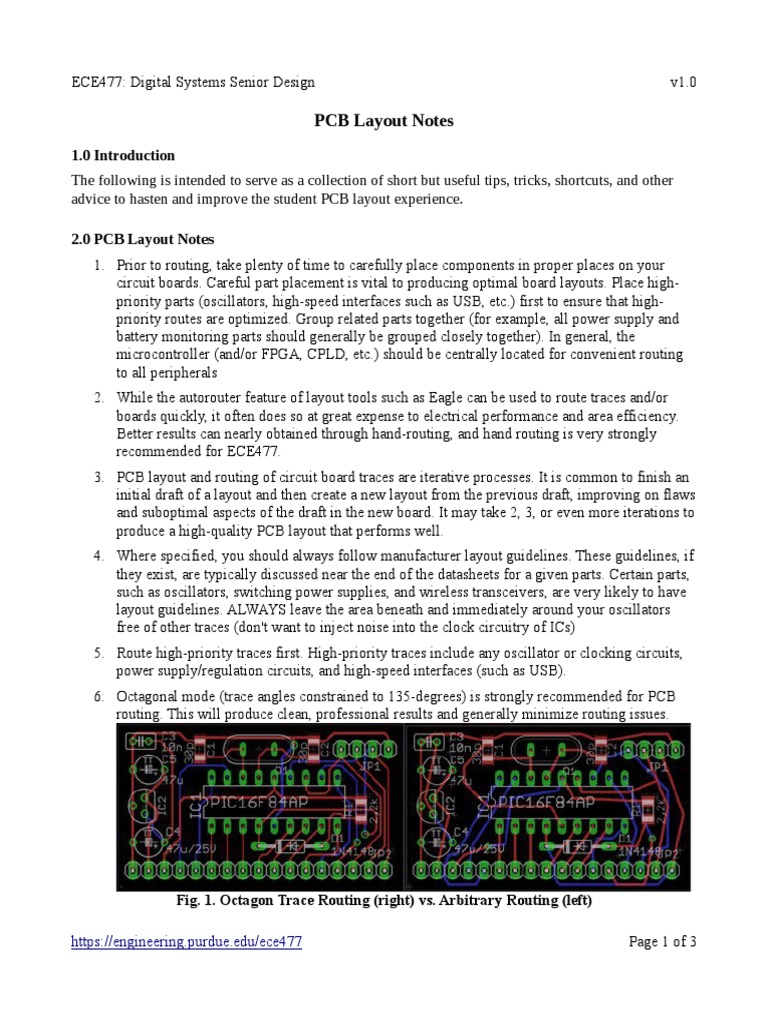 PCB Layout Notes | PDF | Printed Circuit Board | Electronic Design