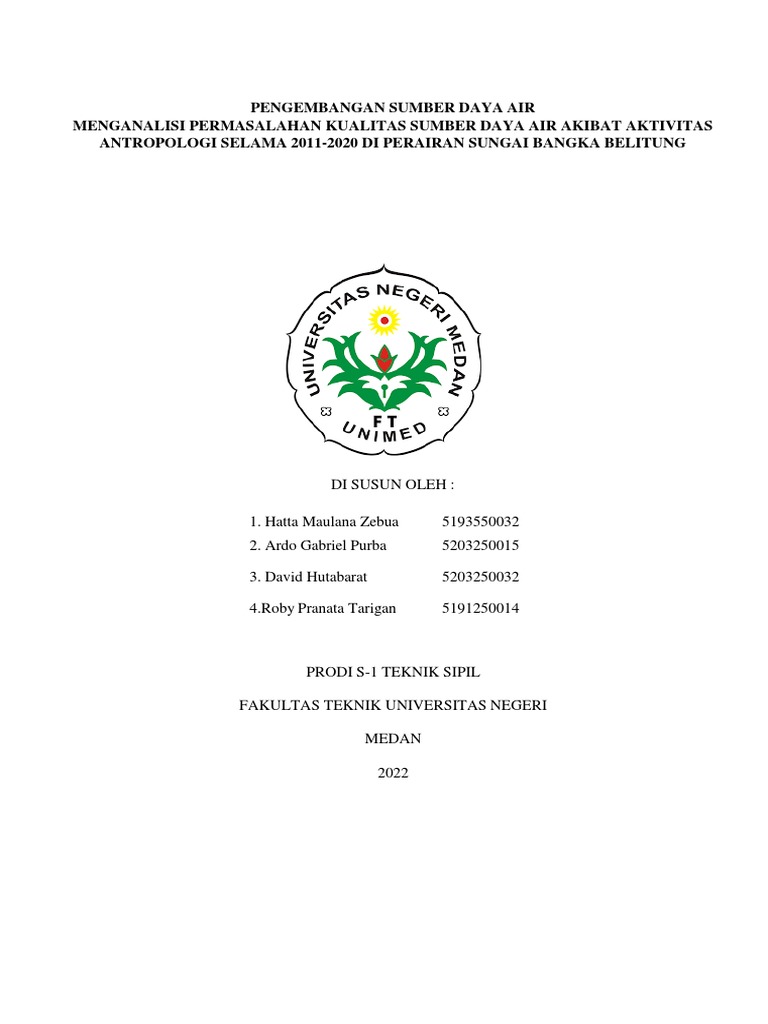 Tugas Mini Riset PSDA Kelompok 7 Bangka Belitung | PDF