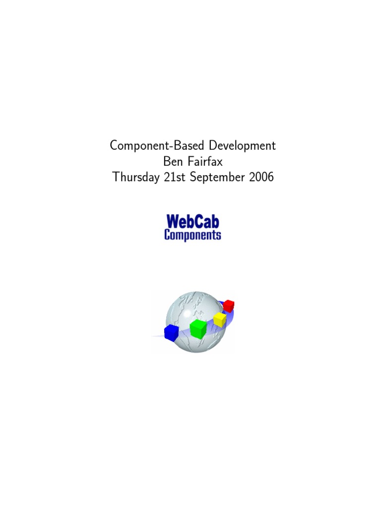 Component Based Development | PDF | Component Object Model | Component Based Software Engineering