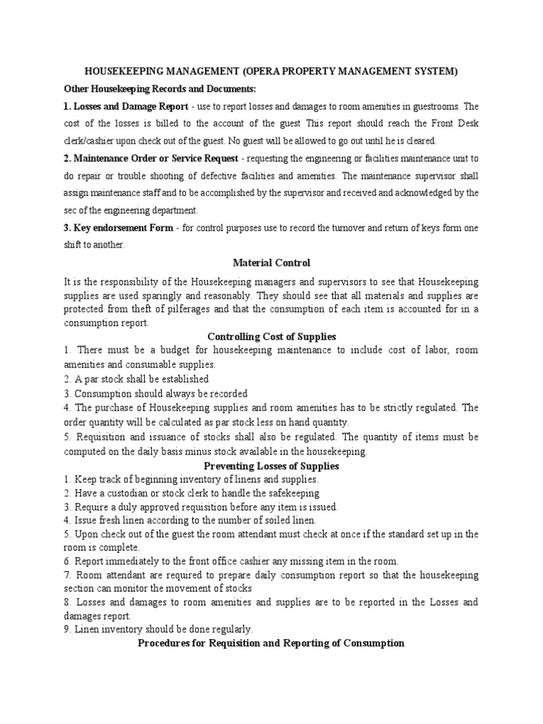 Condino Pec2 Report | PDF | Inventory | Housekeeping