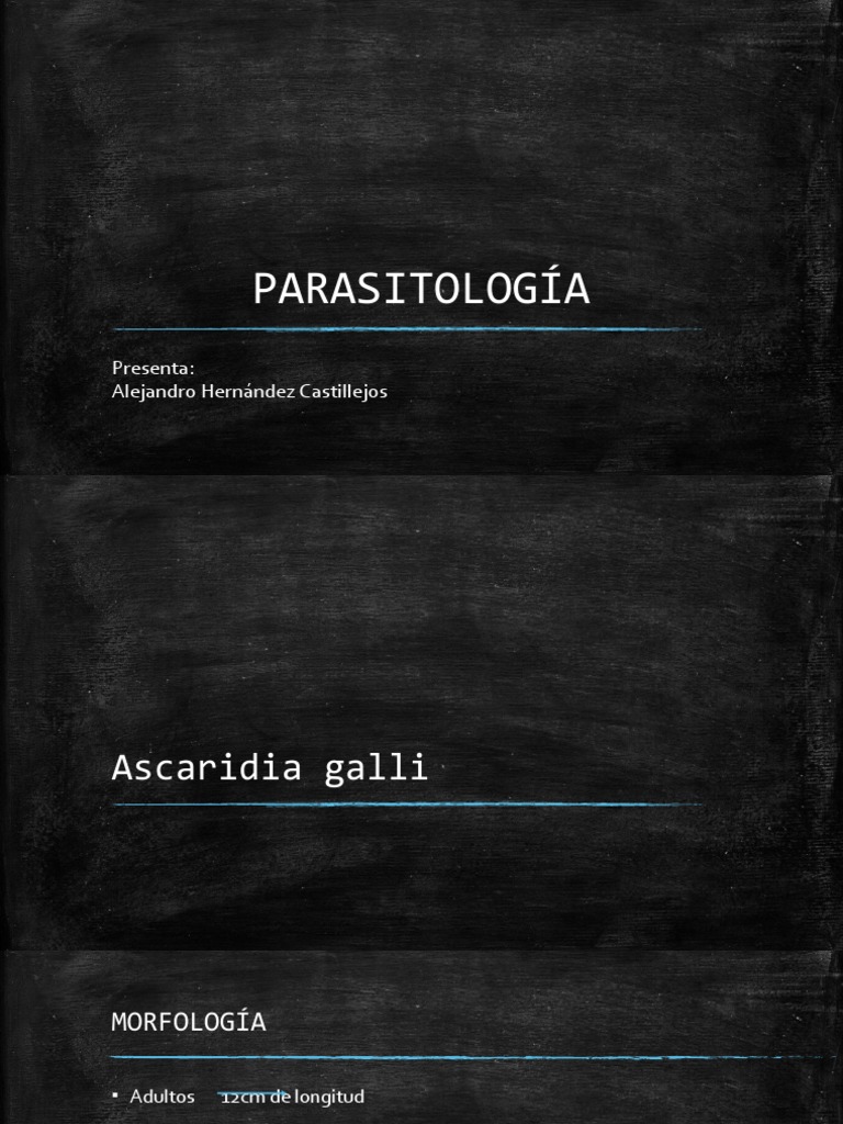 Morfología y ciclo de Ascaridia galli | PDF | Diarrea | Especialidades ...