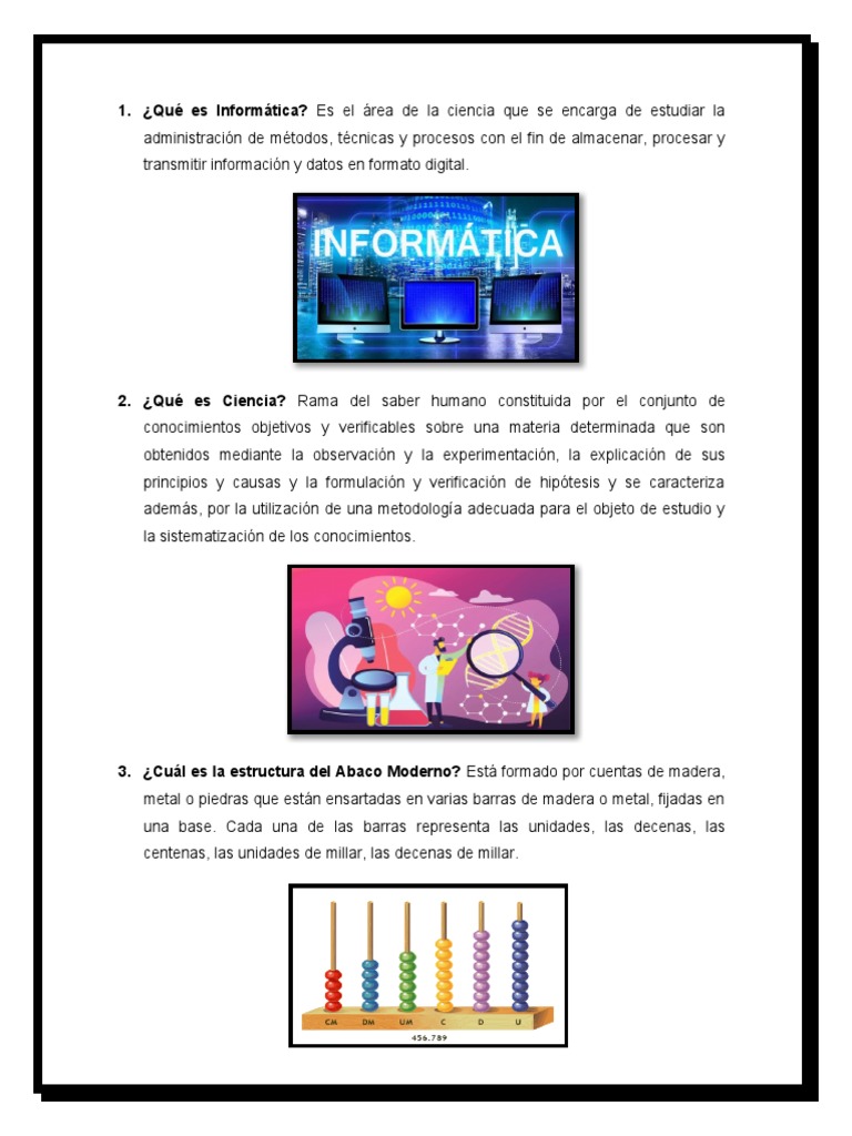 Qué es Informática | PDF | Gottfried Wilhelm Leibniz | Enseñanza de ...