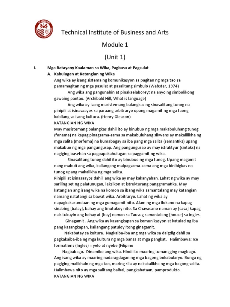 PAGBASA at PAGSULAT SA IBA 'T - IBANG DISIPLINA MODULES | PDF