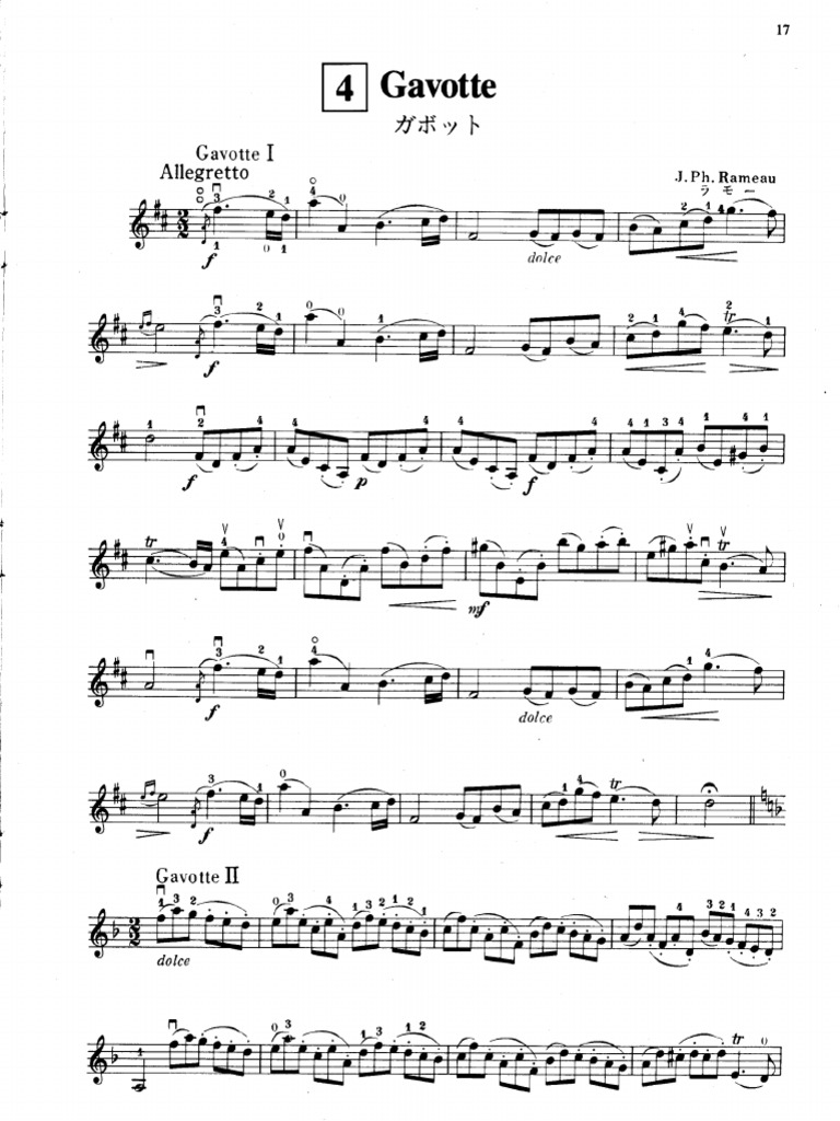 Gavotte J.PH Rameau | PDF