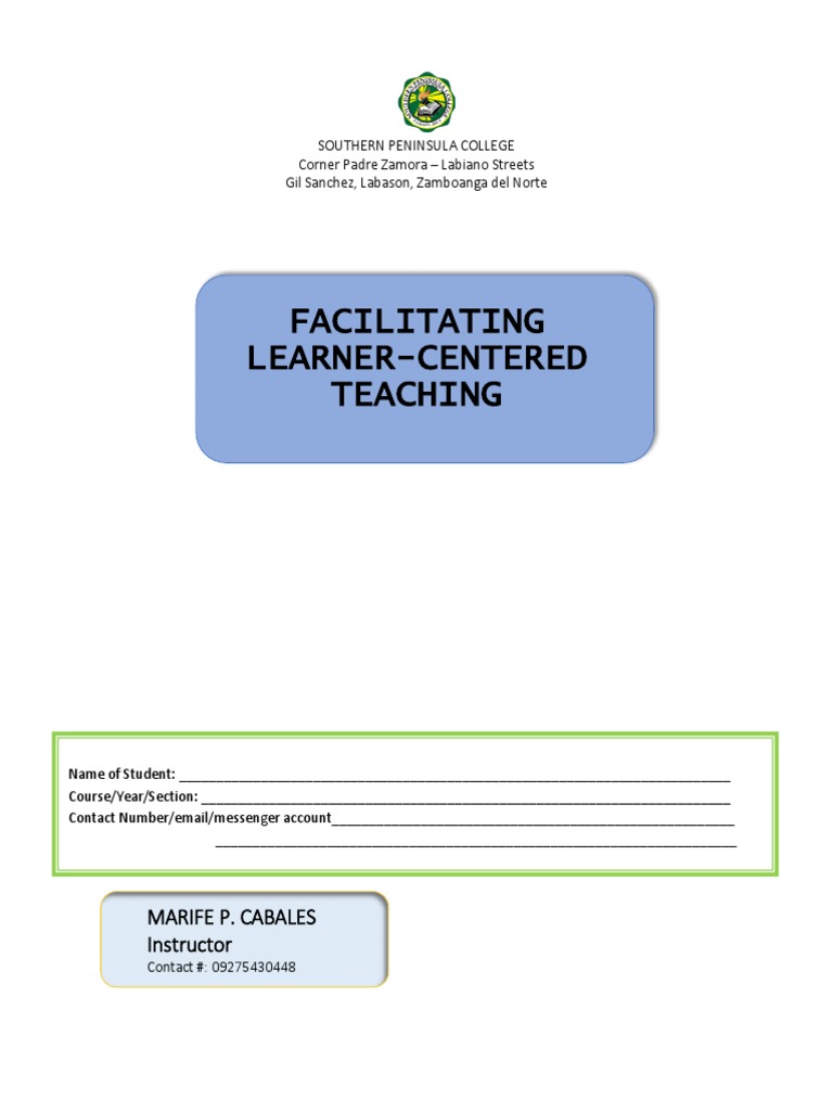 Cabales - Facilitating Learning Prelim - Midterm Module | PDF | Learning | Metacognition