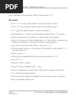 WEEK 8.1 Representations of Logarithmic Functions | PDF | Function (Mathematics) | Logarithm