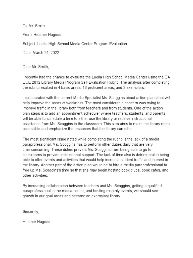 Luella High School Library Plan | PDF