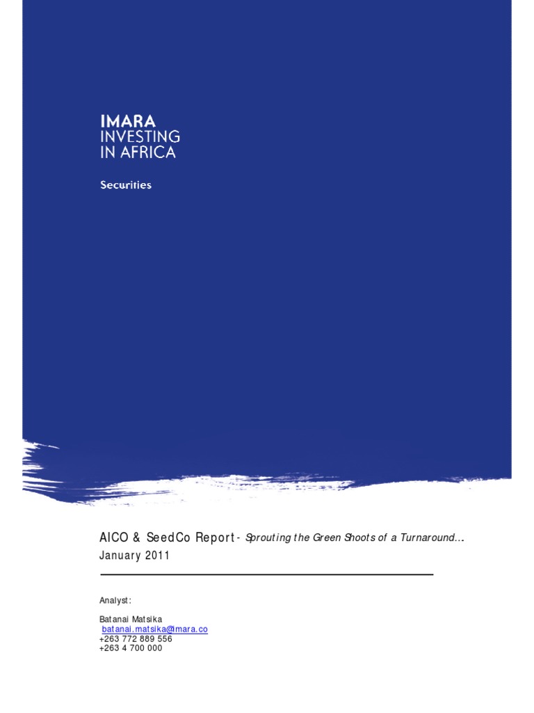 AICO SeedCo Report | PDF | Wheat | Agriculture