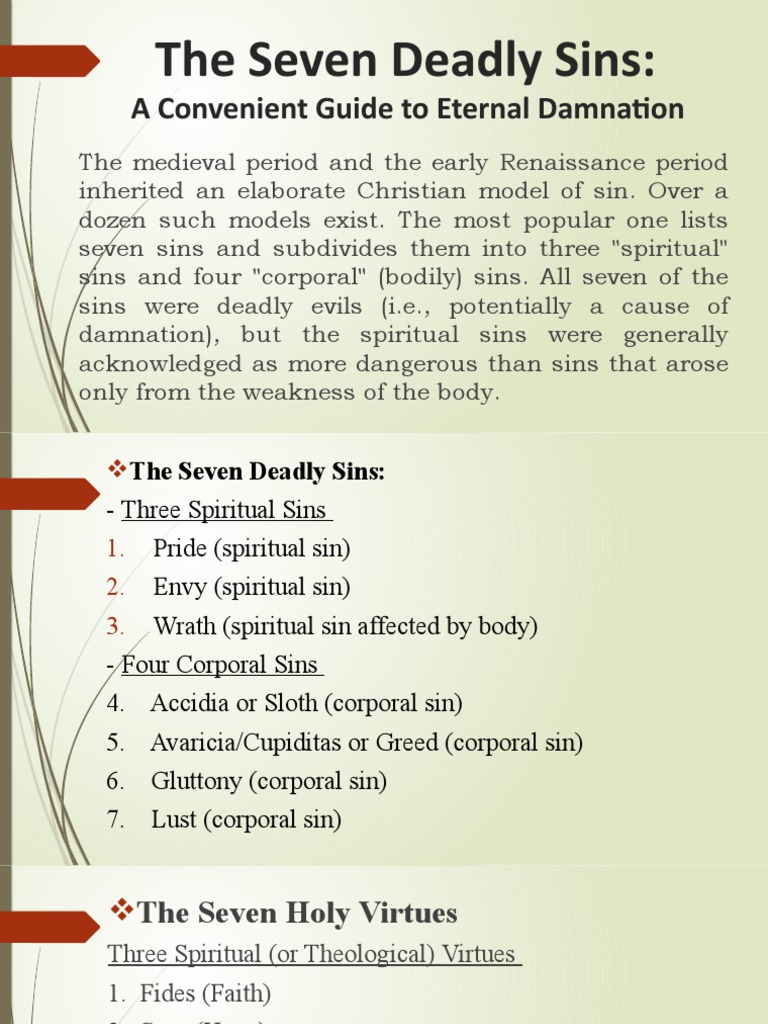 A Convenient Guide To Eternal Damnation: The Seven Deadly Sins | PDF ...